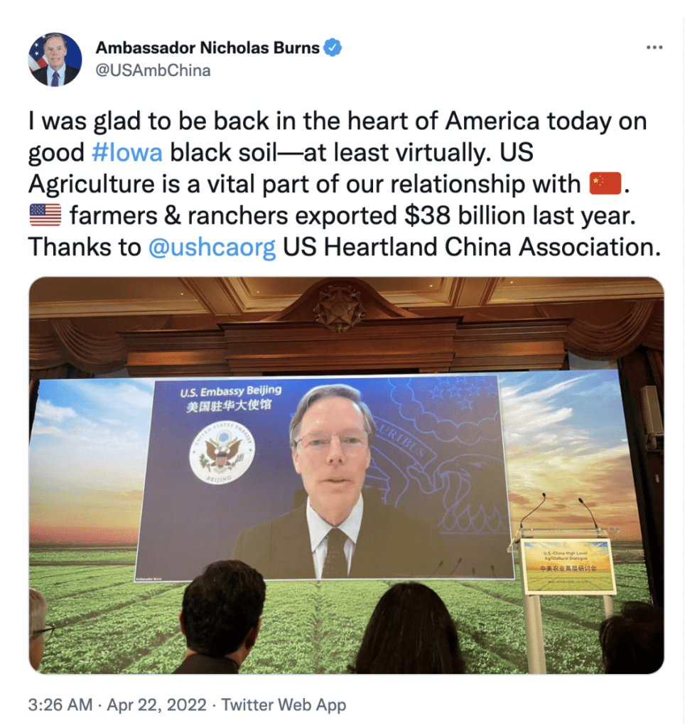2022 U.S.-China High-Level Dialogue Brings Old and New Friends Together in Iowa ...
